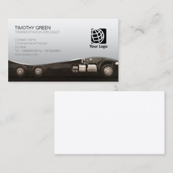 Logistics Transportation Services Truck Wheels Business Card | Zazzle