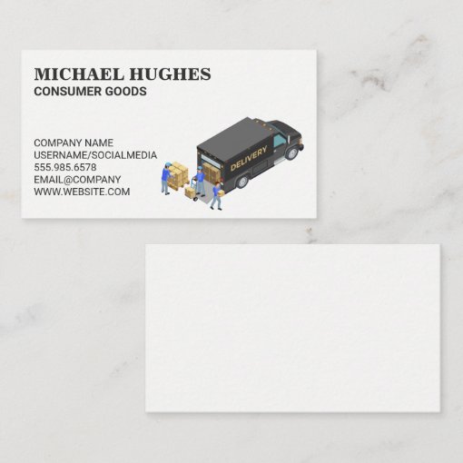 Logistics | Truck Driver Deliveries Business Card | Zazzle
