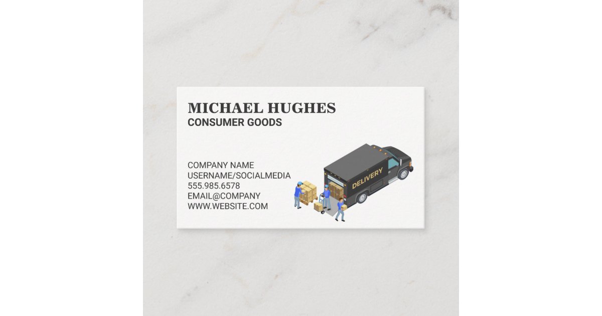 Logistics | Truck Driver Deliveries Business Card | Zazzle