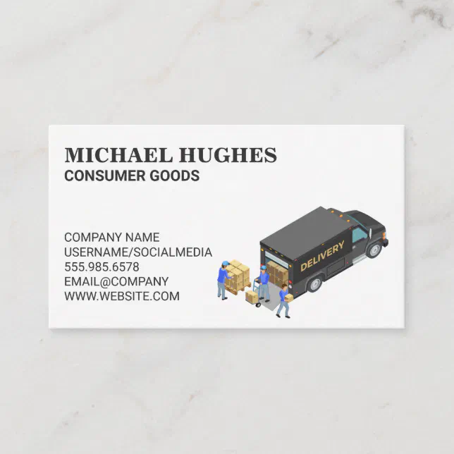 Logistics | Truck Driver Deliveries Business Card | Zazzle