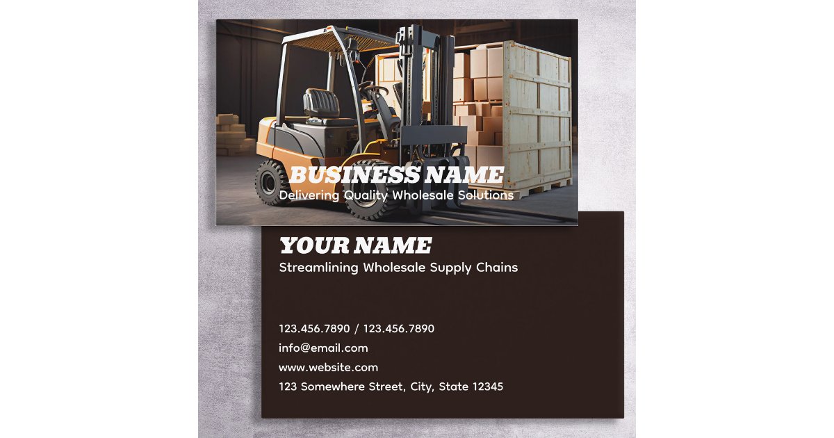 Logistics Wholesale Business Card | Zazzle