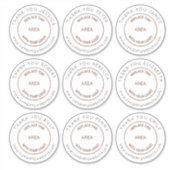 Logo 9 Large Individual Name Thanks Staff Delegate Sticker | Zazzle