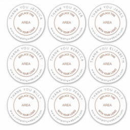 Logo 9 Large Individual Name Thanks Staff Delegate Sticker | Zazzle