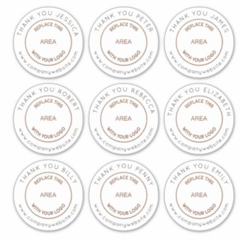 Logo 9 Large Individual Name Thanks Staff Delegate Sticker | Zazzle