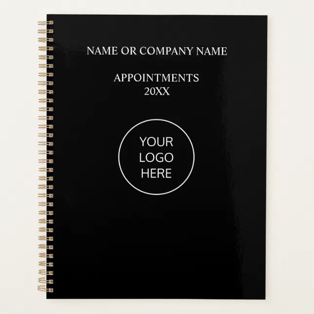 Logo Black White Business Appointment Book Planner | Zazzle