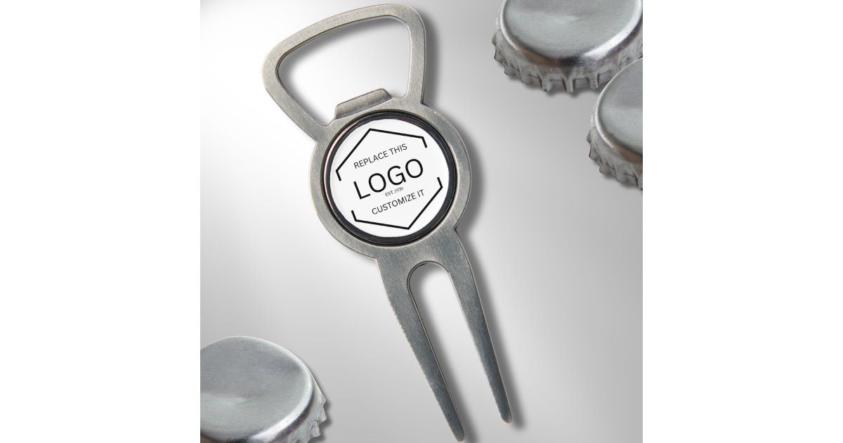 Logo Business Promotional White Background Divot Tool | Zazzle