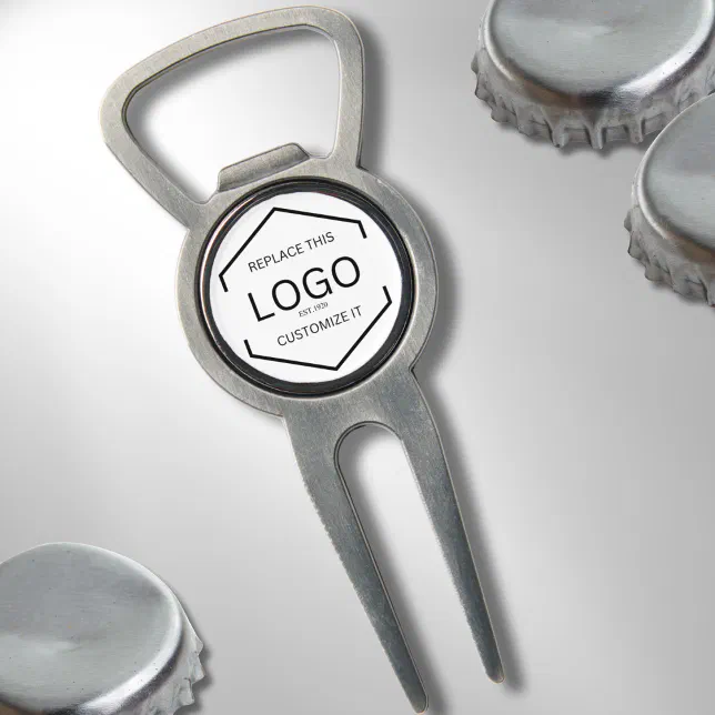 Logo Business Promotional White Background Divot Tool | Zazzle