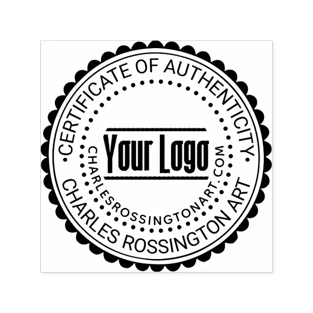 Logo “Certificate of Authenticity” #7B Name URL Self-inking Stamp | Zazzle