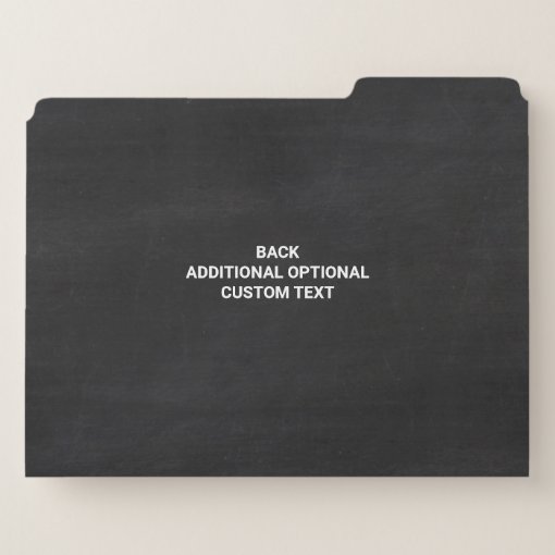 Logo Chalkboard Fun Creative Custom Decorative File Folder | Zazzle