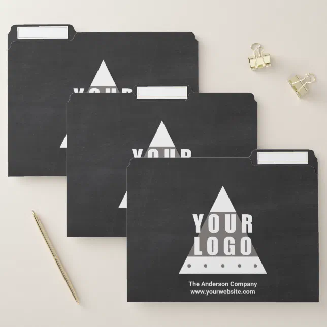 Logo Chalkboard Fun Creative Custom Decorative File Folder | Zazzle