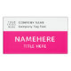 Logo Corporate Modern Hot Pink Simple Basic Title Name Tag | Zazzle
