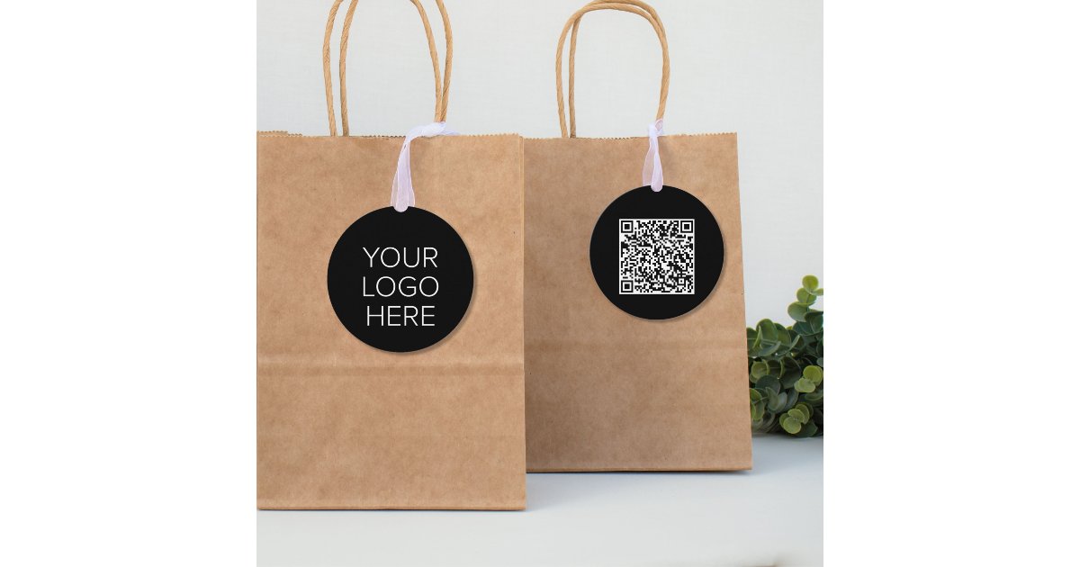 Logo Create Your QR Code Black Favor Tags | Zazzle Logo Create Your QR Code Black Favor Tags | Zazzle