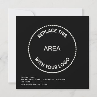 Logo Customer Appreciation Day Business Black Invitation | Zazzle