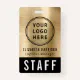 Logo Event Staff Employee Gold Identification Badge | Zazzle