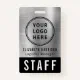 Logo Event Staff Employee Silver Identification Badge | Zazzle