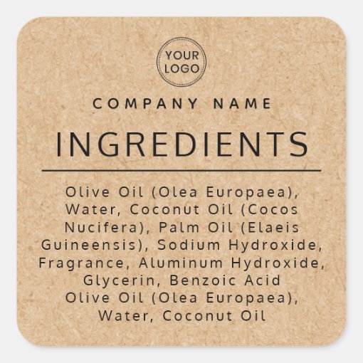 Logo ingredient list Kraft look product label | Zazzle