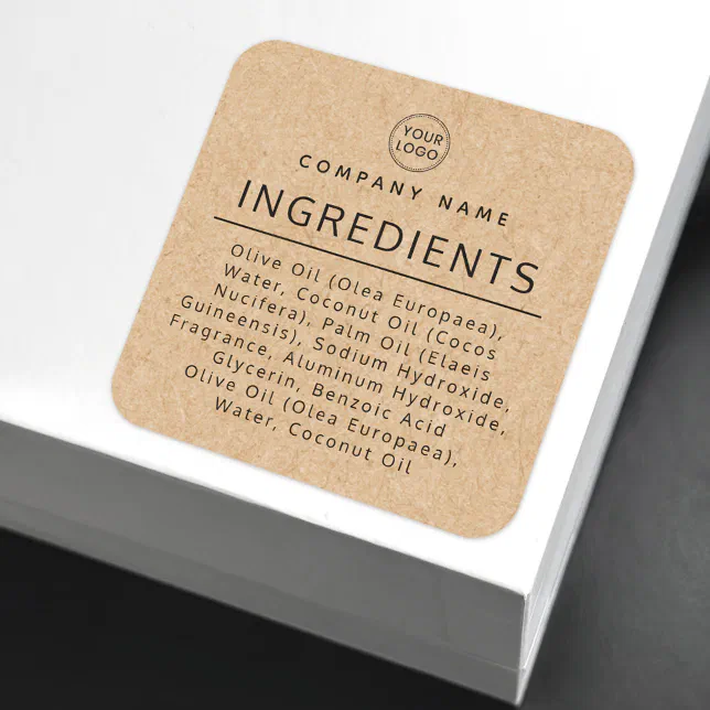 Logo ingredient list Kraft look product label | Zazzle