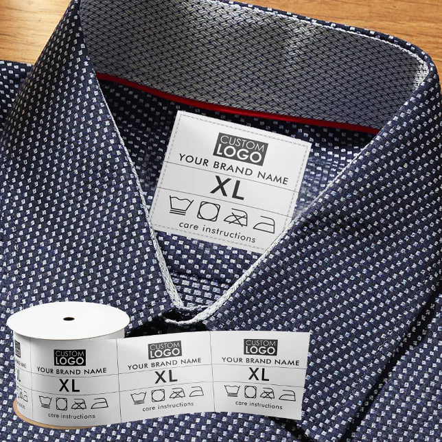 Logo Labels Clothing Tags Clothing Neck Tag Sew On Satin Ribbon | Zazzle