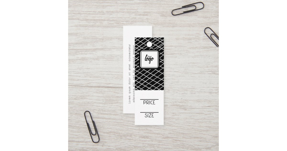 Logo Lined Pattern Personalized Price Tags | Zazzle