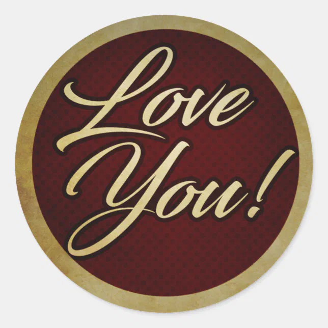 Logo - Love You! Classic Round Sticker | Zazzle