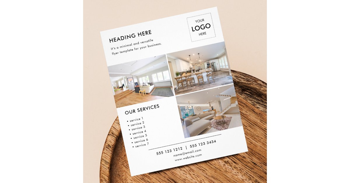 Logo Minimal Photo Business Marketing Flyer | Zazzle