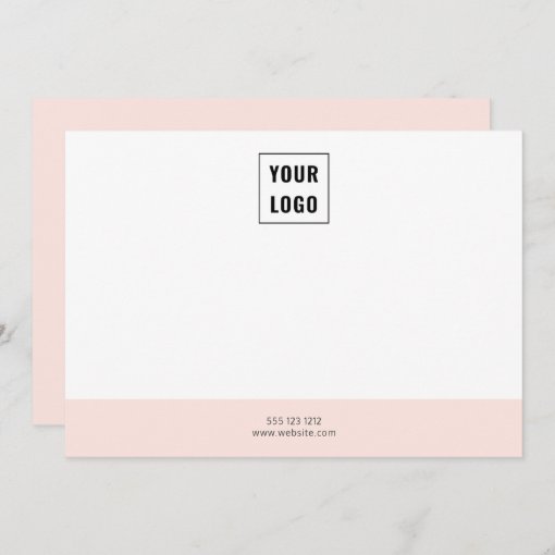 Logo Minimalist Simple Note Card | Zazzle