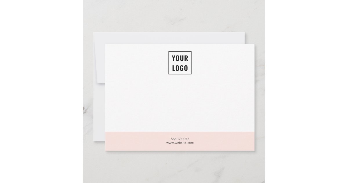 Logo Minimalist Simple Note Card | Zazzle