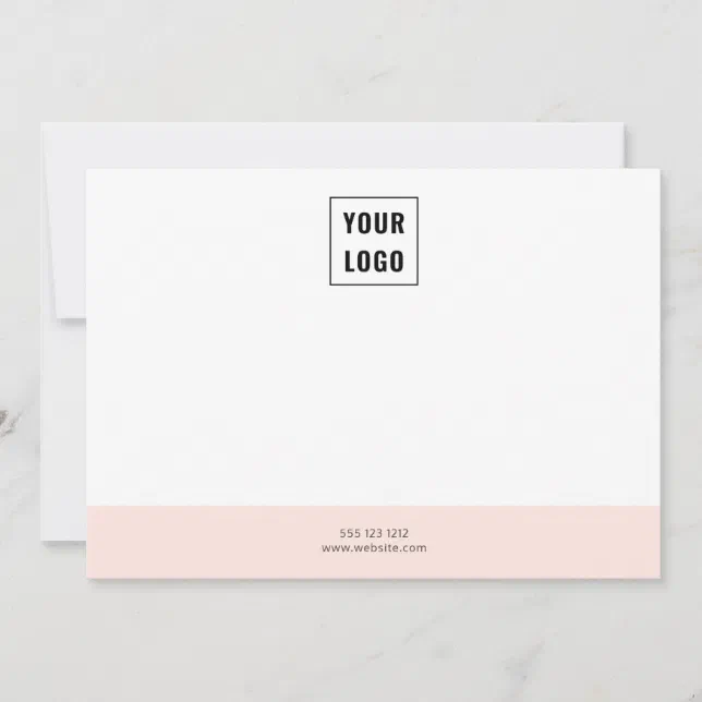 Logo Minimalist Simple Note Card | Zazzle