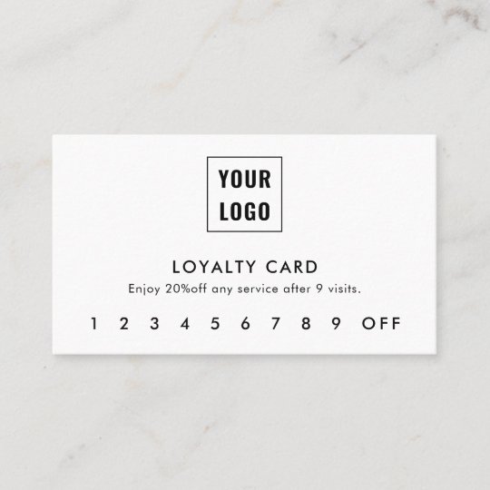 Logo Modern Professional Loyalty Card | Zazzle.com