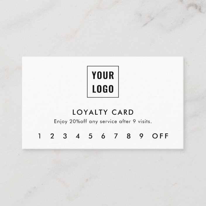 Logo Modern Professional Loyalty Card | Zazzle.com