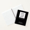 Logo Name Address Template Simple Black Business Notebook | Zazzle