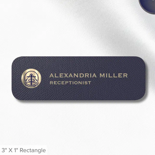 Logo Name Title Name Tag | Zazzle