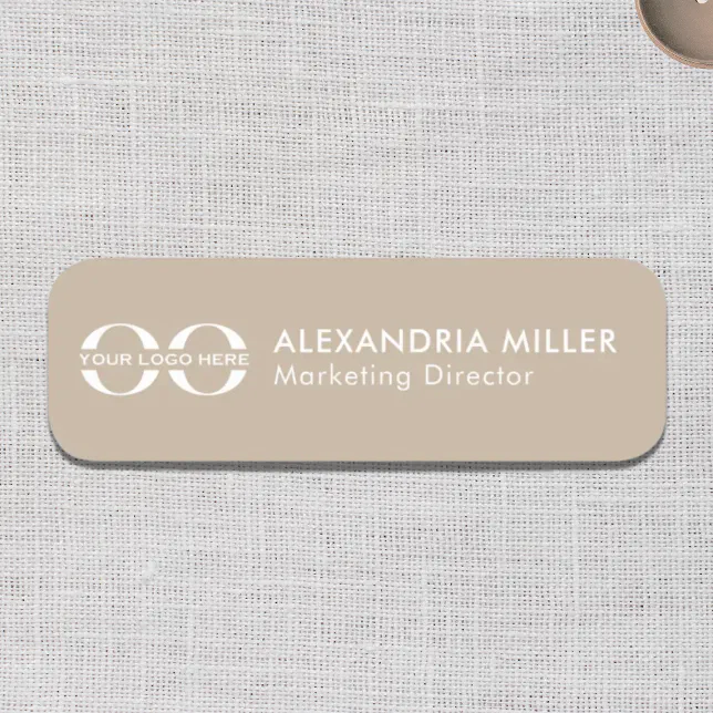 Logo Name Title Name Tag | Zazzle