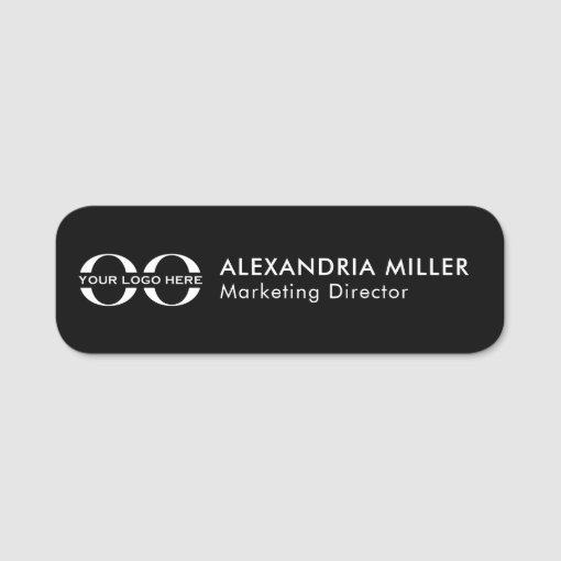 Logo Name Title Name Tag | Zazzle