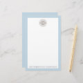 LOGO NOTE PAPER modern business formal pale blue | Zazzle