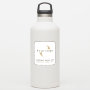 Logo +Off white square Water Bottle Business Vinyl Sticker | Zazzle