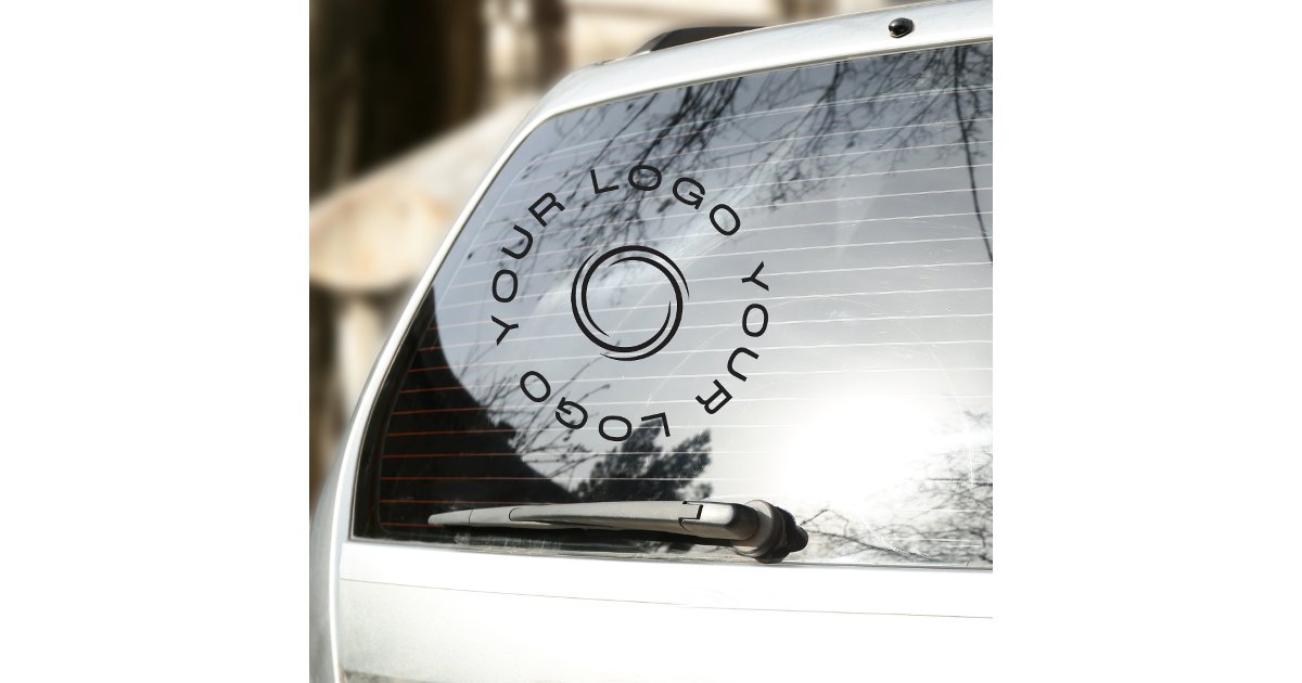 Logo on Vinyl circle Business Bumper Car Window Sticker | Zazzle