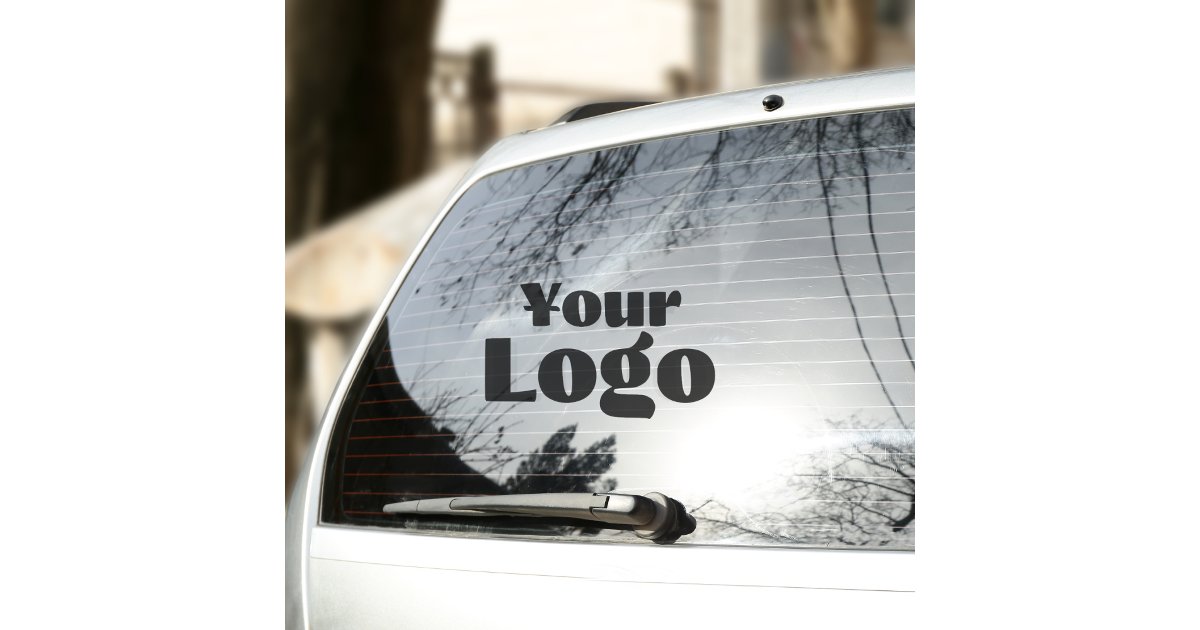 Logo on Vinyl rectangle Business Bumper Car Window Sticker | Zazzle