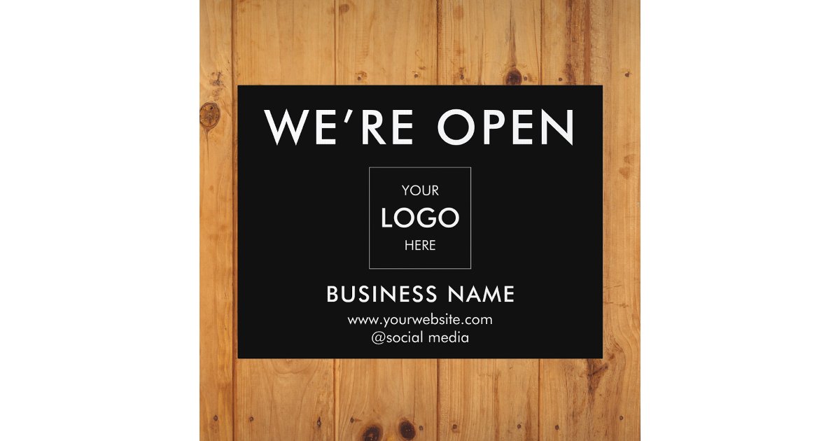 Logo Open Professional Sign | Zazzle