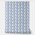 Logo Pattern Business Blue Wallpaper | Zazzle