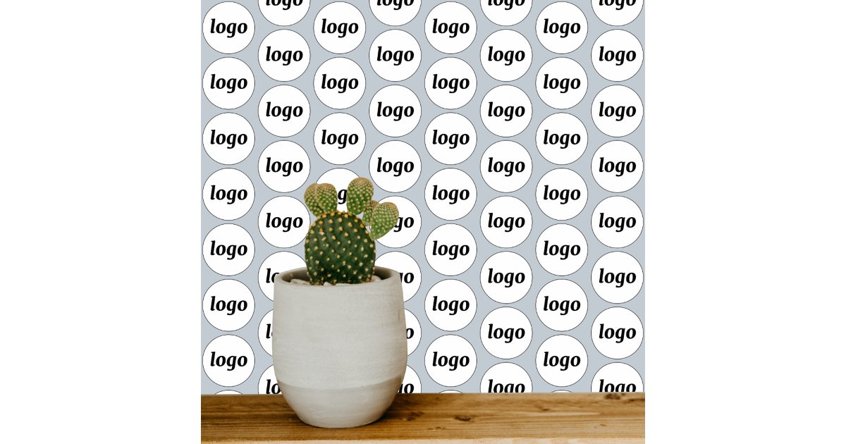 Logo Pattern Business Powder Blue Wallpaper | Zazzle