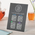 Logo Paypal Venmo CashApp Zelle QR Code Chalkboard Pedestal Sign | Zazzle
