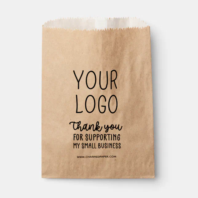 Logo Product Packaging Small Business Favor Bag | Zazzle