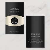 Logo Professional Consulting Investment Black Lux Business Card | Zazzle