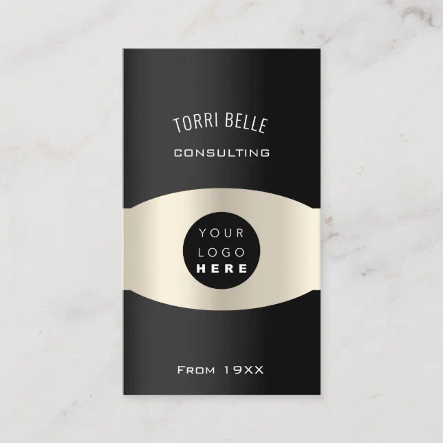Logo Professional Consulting Investment Black Lux Business Card | Zazzle