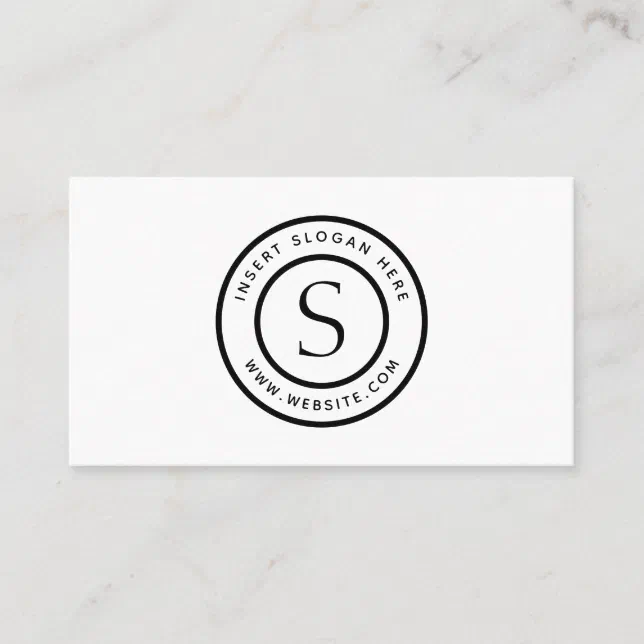 Logo Professional Plain Simple Modern Business Card | Zazzle