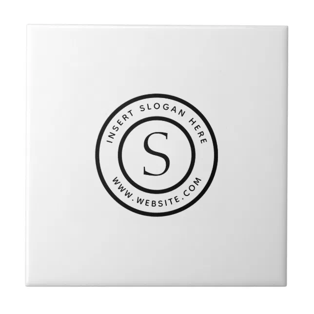 Logo Professional Plain Simple Modern Ceramic Tile | Zazzle