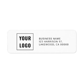 Logo Professional Simple Return Address Label | Zazzle