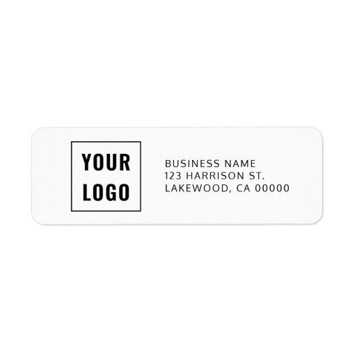 Logo Professional Simple Return Address Label | Zazzle