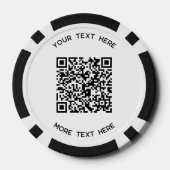 Logo QR code and Text Business Promotional Poker Chips | Zazzle